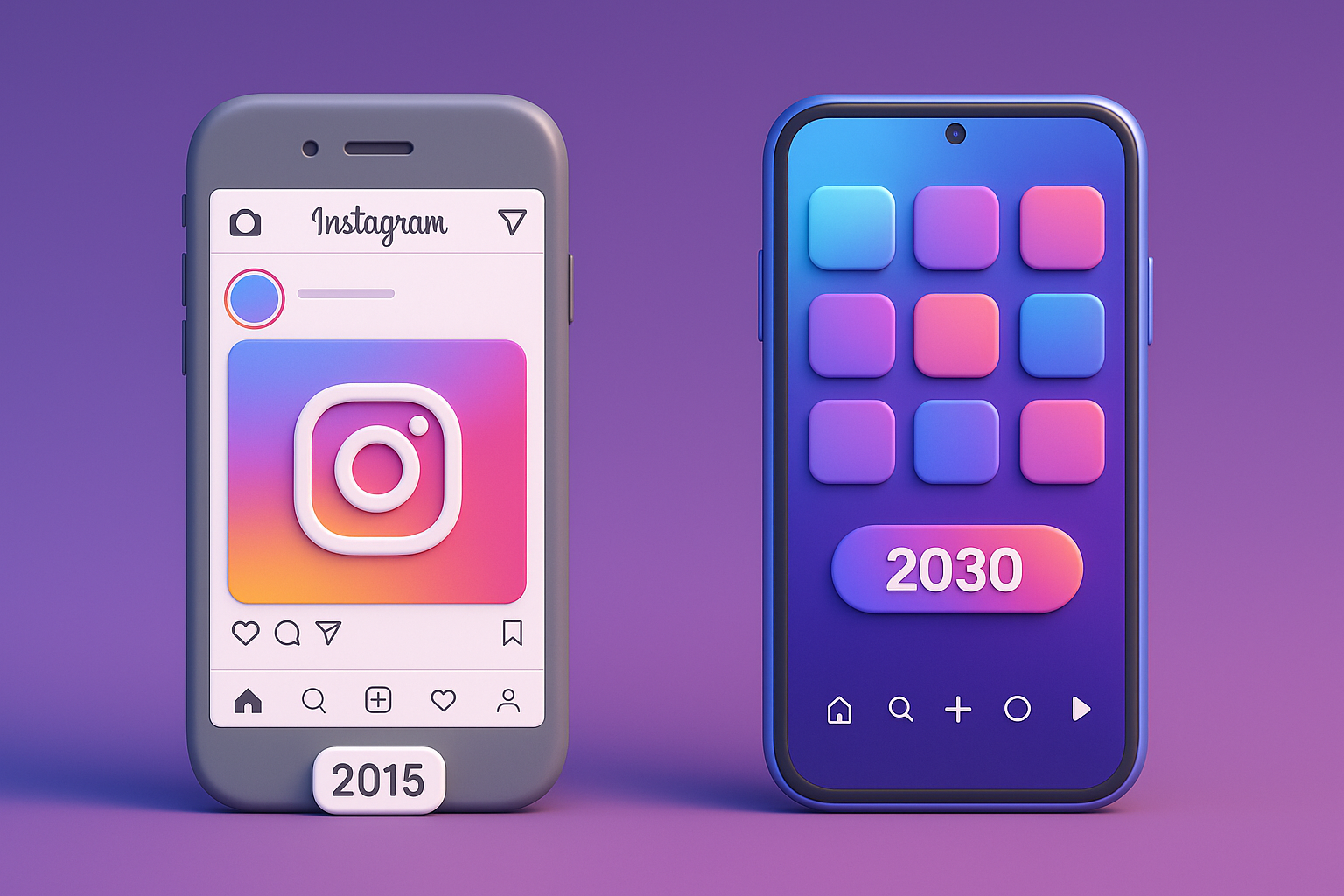 What Instagram Looked Like in 2015 vs. What It Will Become by 2030 ...